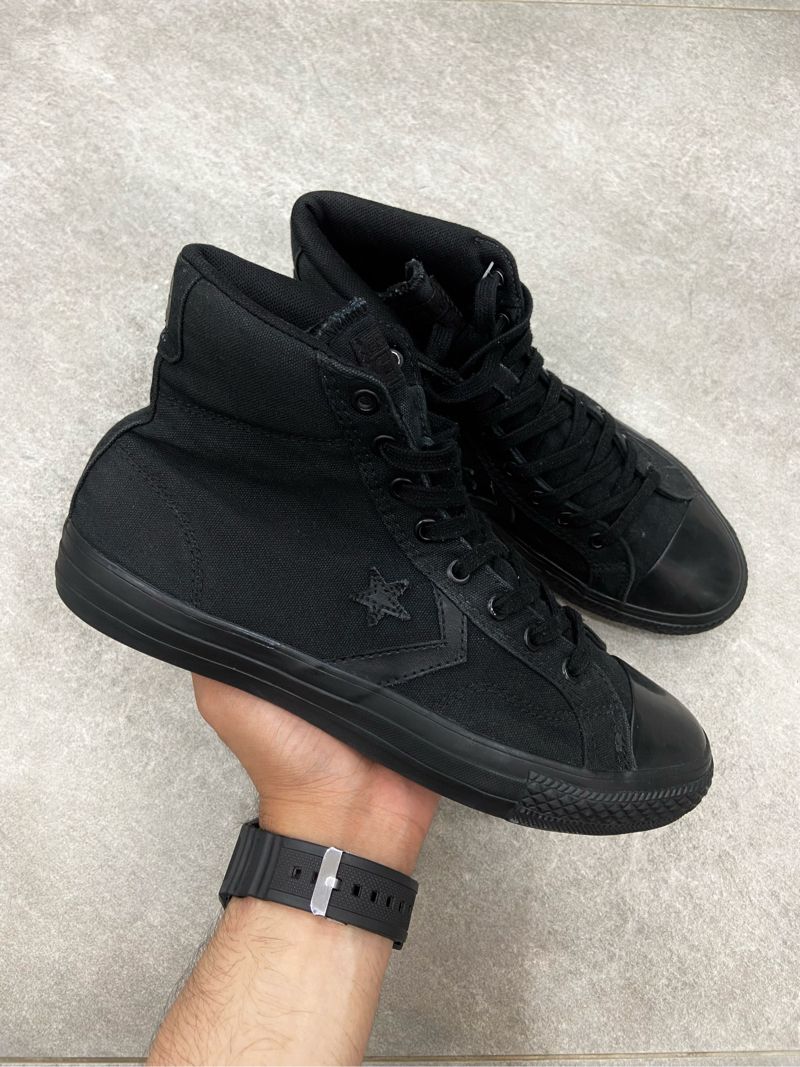 Vintage Converse Chuck Taylor Star Player Mid Mono Black - Preloved