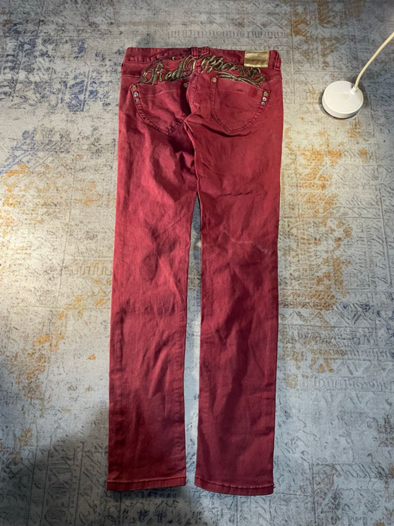 Red pepper red pants y2k japannese gothic emo vkei grunge - Preloved