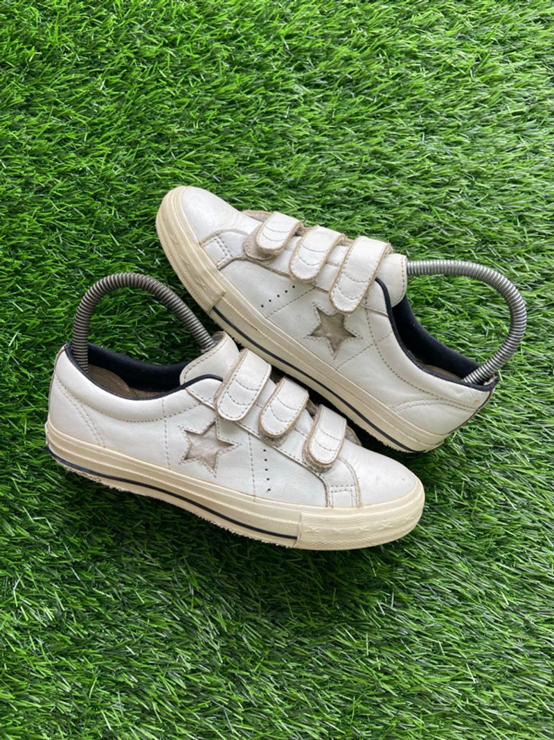 Rare Vintage Converse One Star Velcro Leather - Preloved
