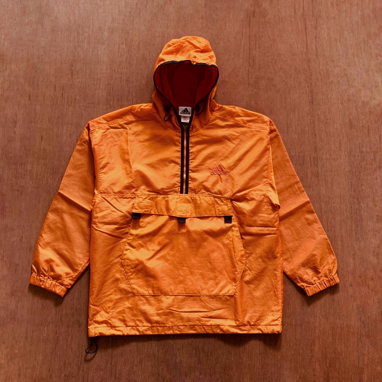 Adidas Men's Orange Track Jacket - Preloved