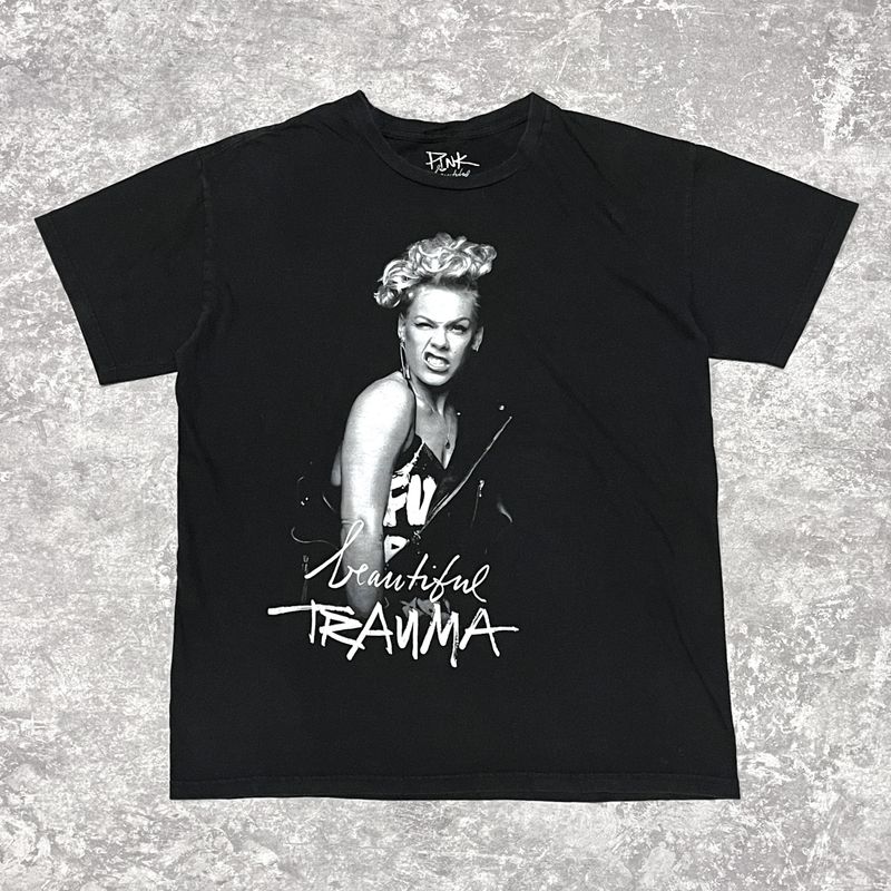 Kaos Singer Pink Beautiful Trauma Tour Official Merch - Preloved