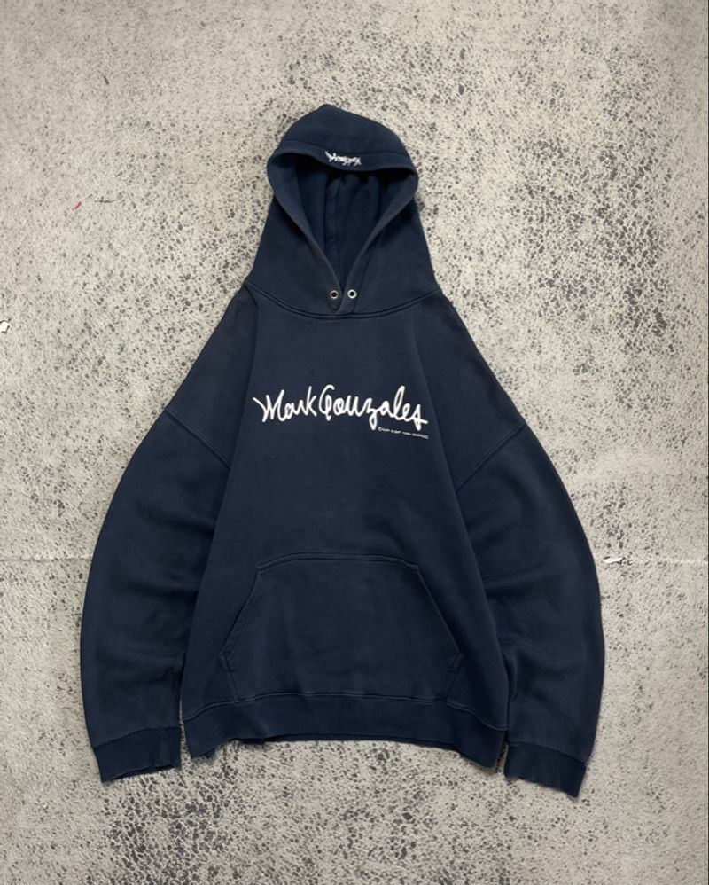 Mark Gonzales Script Boxy Hoodie - Preloved