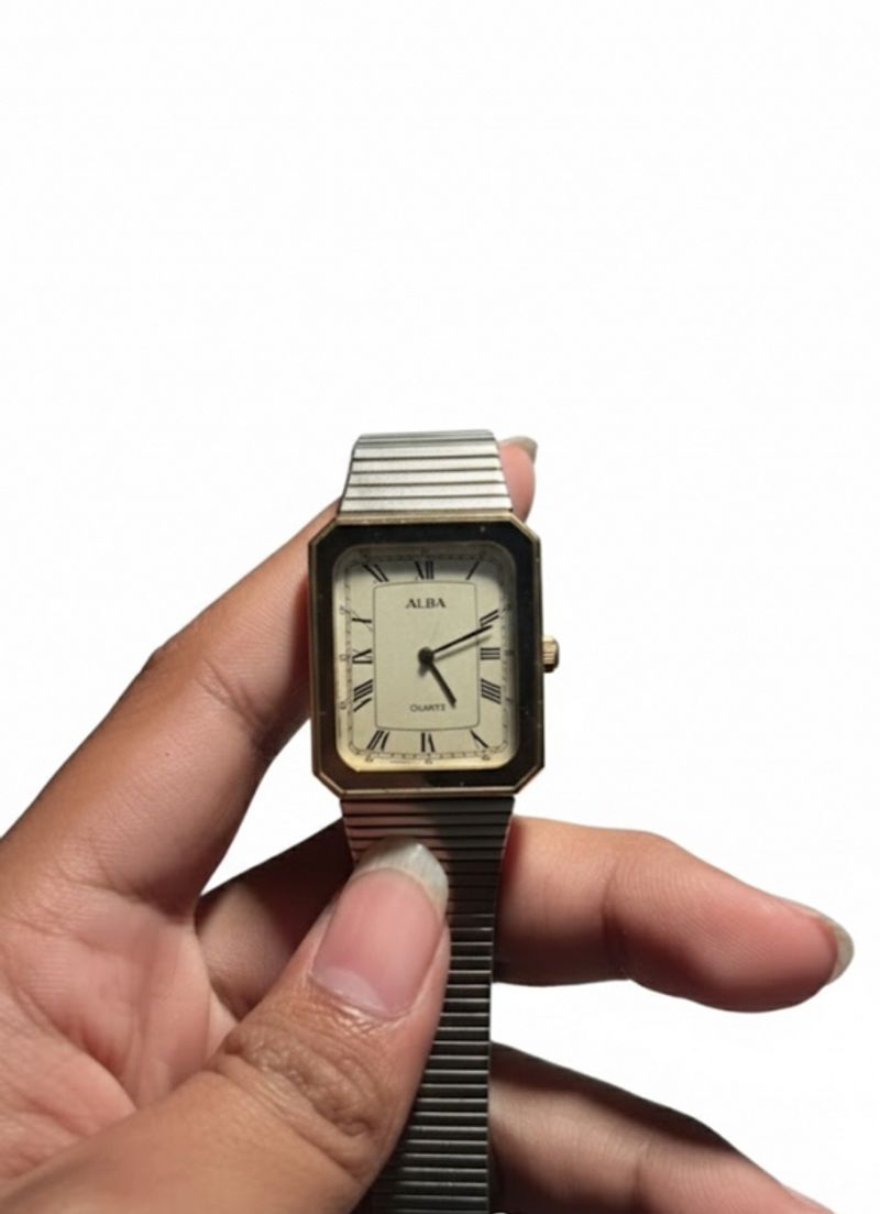 Alba Tank Quartz Watch, Japan Made not Seiko - Preloved