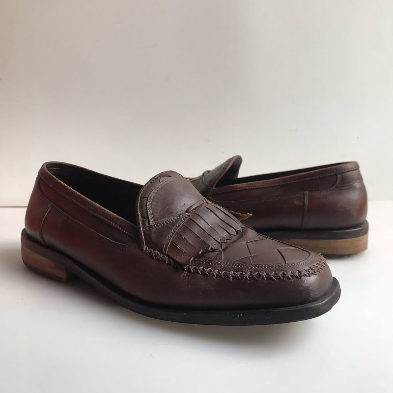 Vintage dolce and gabbana Adrian tassle penny loafer in red - Preloved