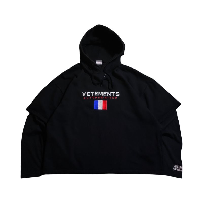 Vetements French Flag Hoodie FW18 - Preloved