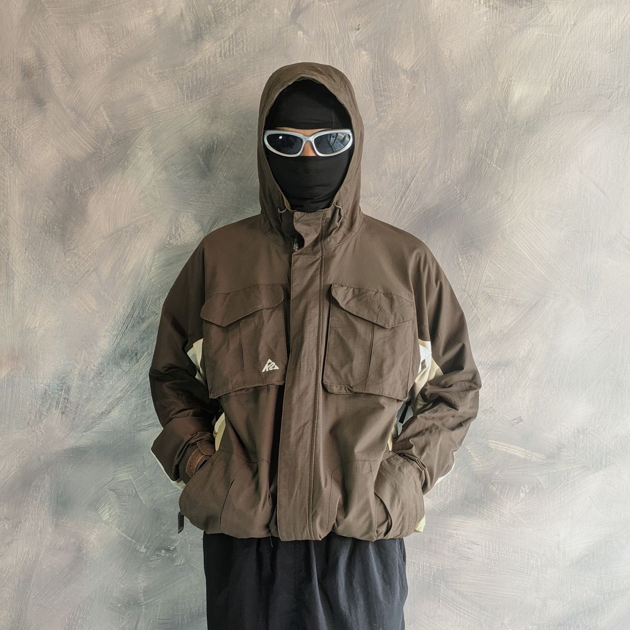 K2 Gorpcore Track jacket Pria brown - Preloved