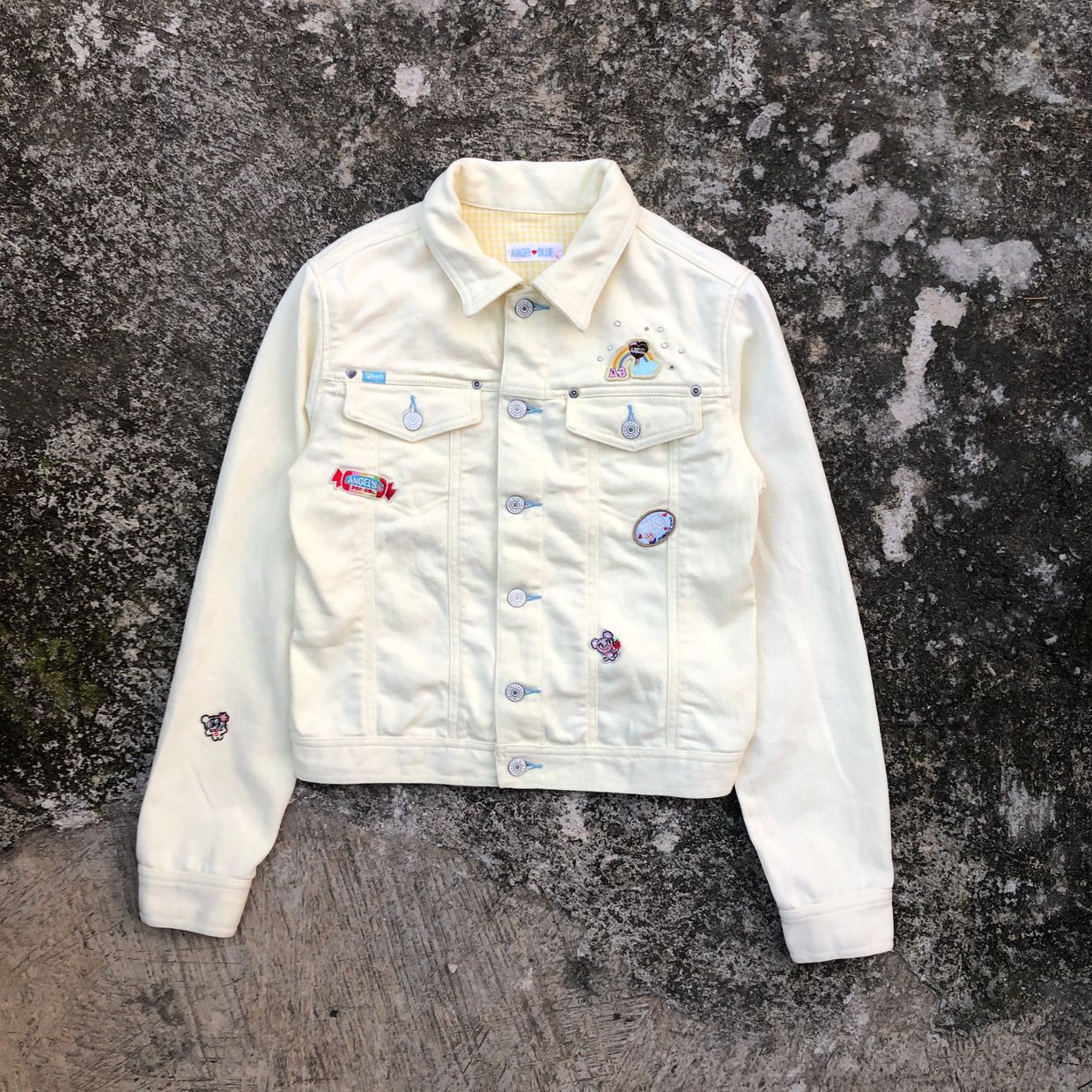 Denim jacket Wanita cream - Preloved