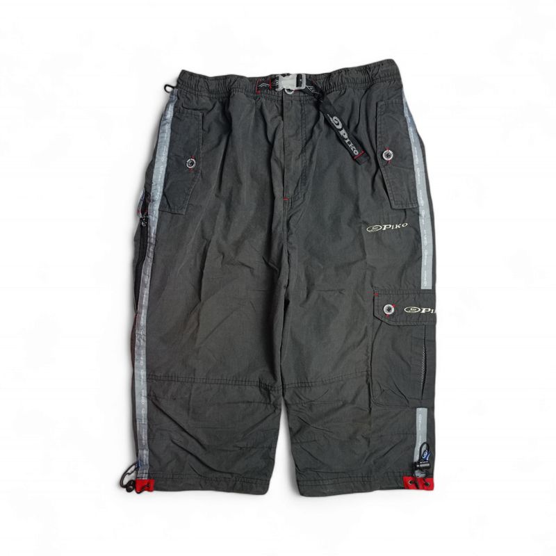 Piko Sports Gorpcore Sportswear Tracksuit Pria white black - Preloved