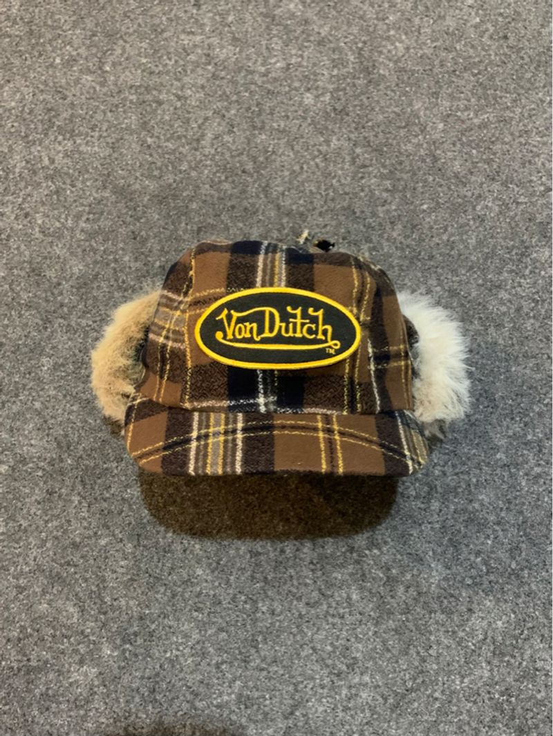 Topi Ear Flap Vondutch - Winter Hat - Trapper Hat - Preloved