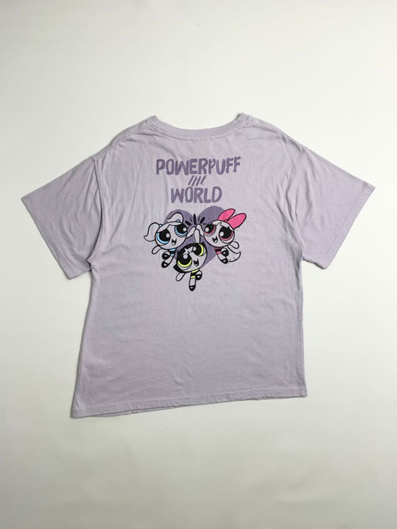 Y2k Powerpuff Girls Tee Cartoon Network Purple - Preloved