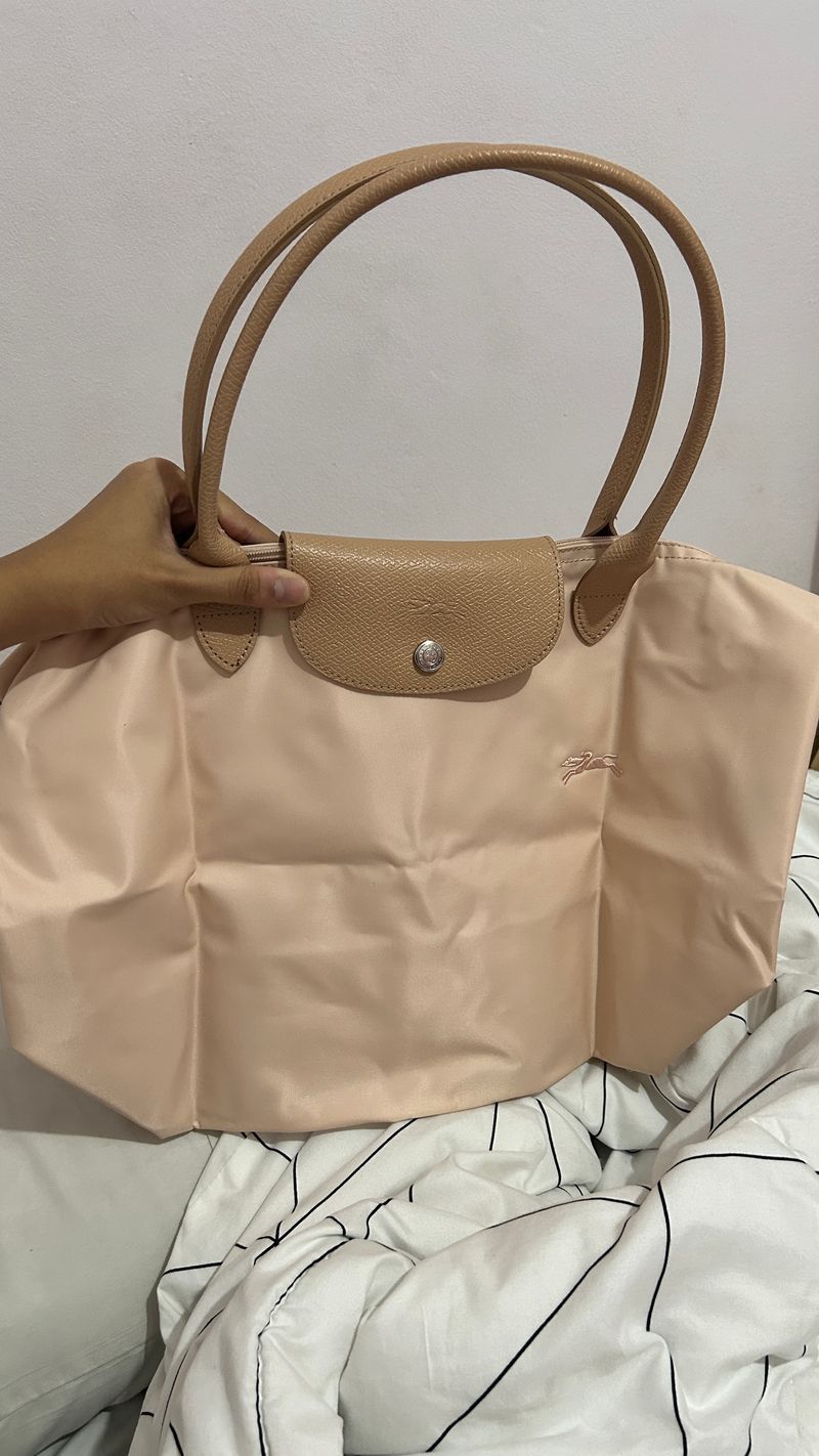 Longchamp Casual Tote bag Wanita cream - Preloved
