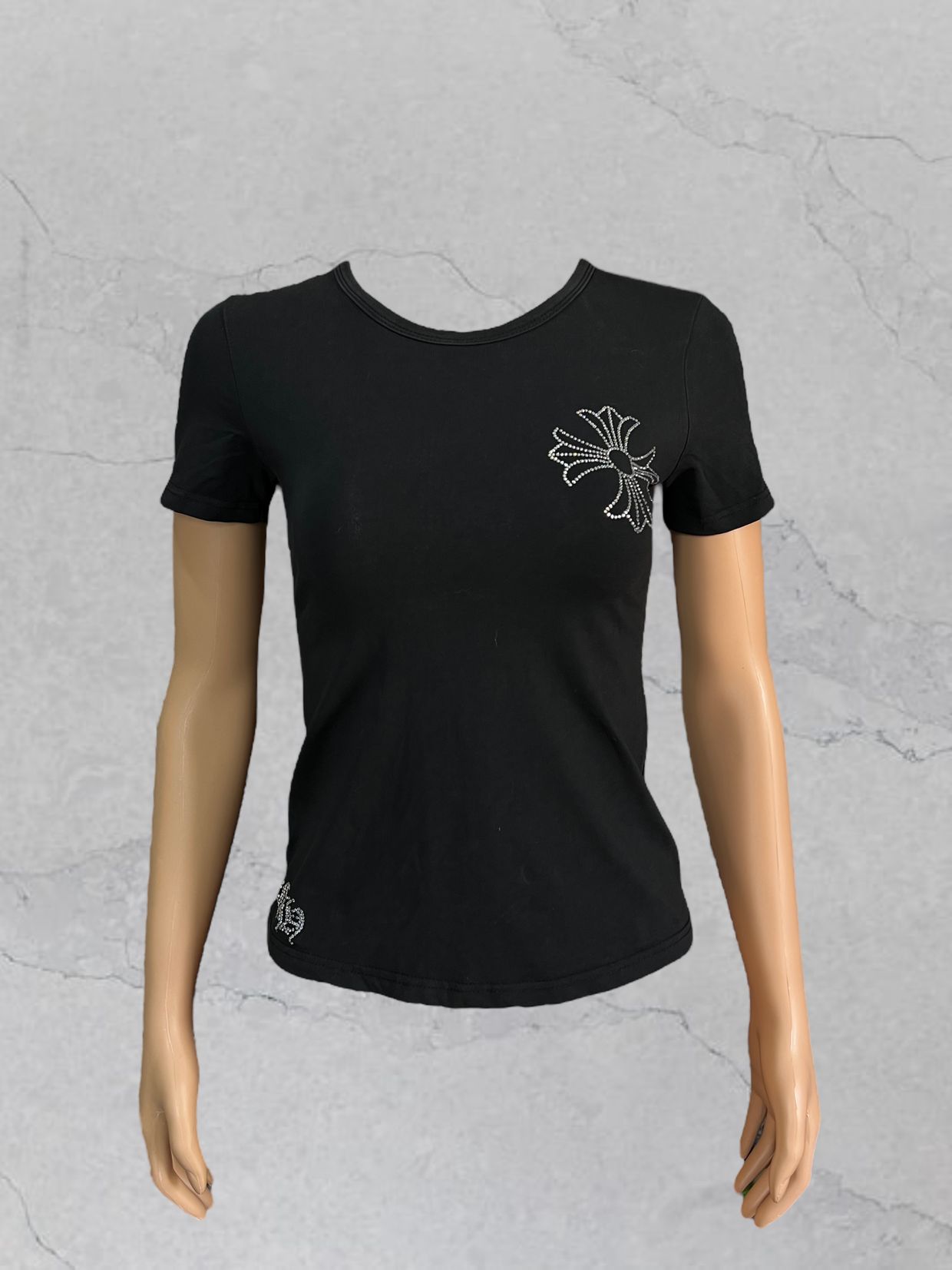 Chrome Hearts Grunge Goth T-shirt Wanita black - Preloved