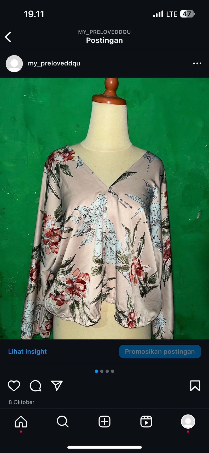 ADA Fashion Luxury Fairy Blouse Wanita multicolor pink - Preloved